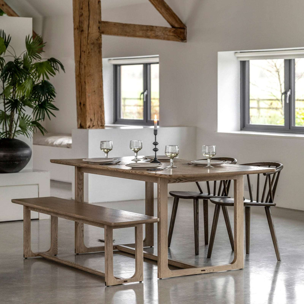 Craft Dining Table Smoked 1800x950x750mm | Luxury Furniture Cornwall ...