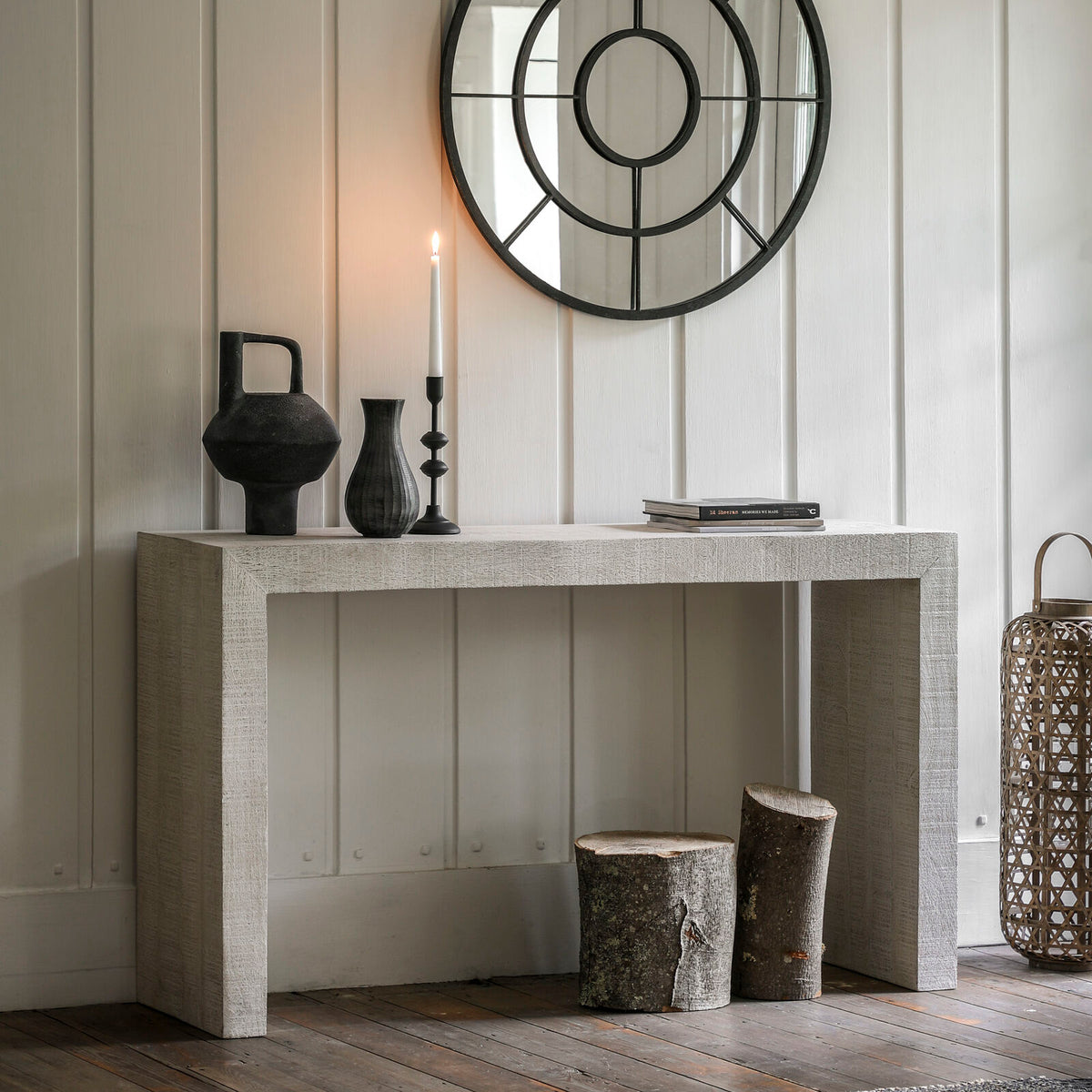 Iowa Console Whitewash 1400x360x800mm | Luxury Furniture Cornwall ...
