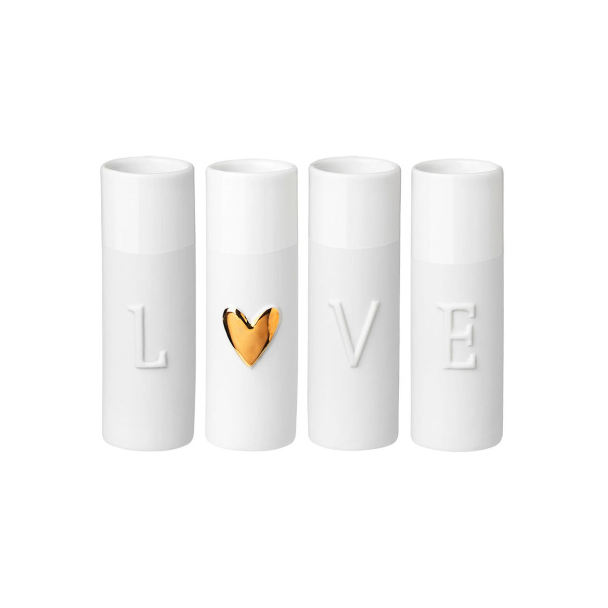 Porcelain Love Mini Vases Set of 4 | Rader Luxury Home Decor & Home ...