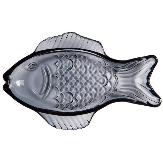 Platter fish-shaped dark blue glass, two sizes | Wow Cornwall Homeware ...