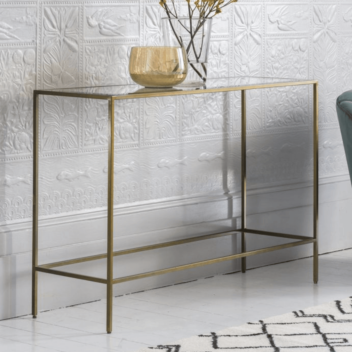 Rothbury Console Table Bronze 1100x350x760mm | Luxury Furniture ...