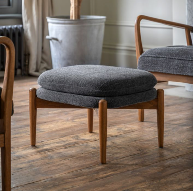 Datsun footstool Charcoal - 555mm x 475mm x 395mm | Luxury Furniture ...